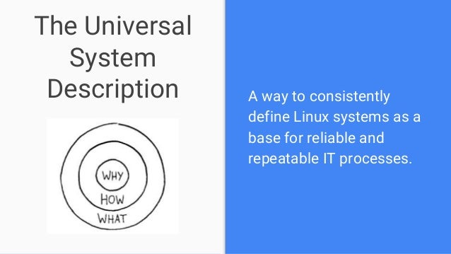 The Universal System Description | FOSDEM 2016