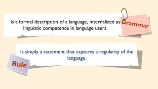 The universalty of human Language(Chapter 2) | PPT