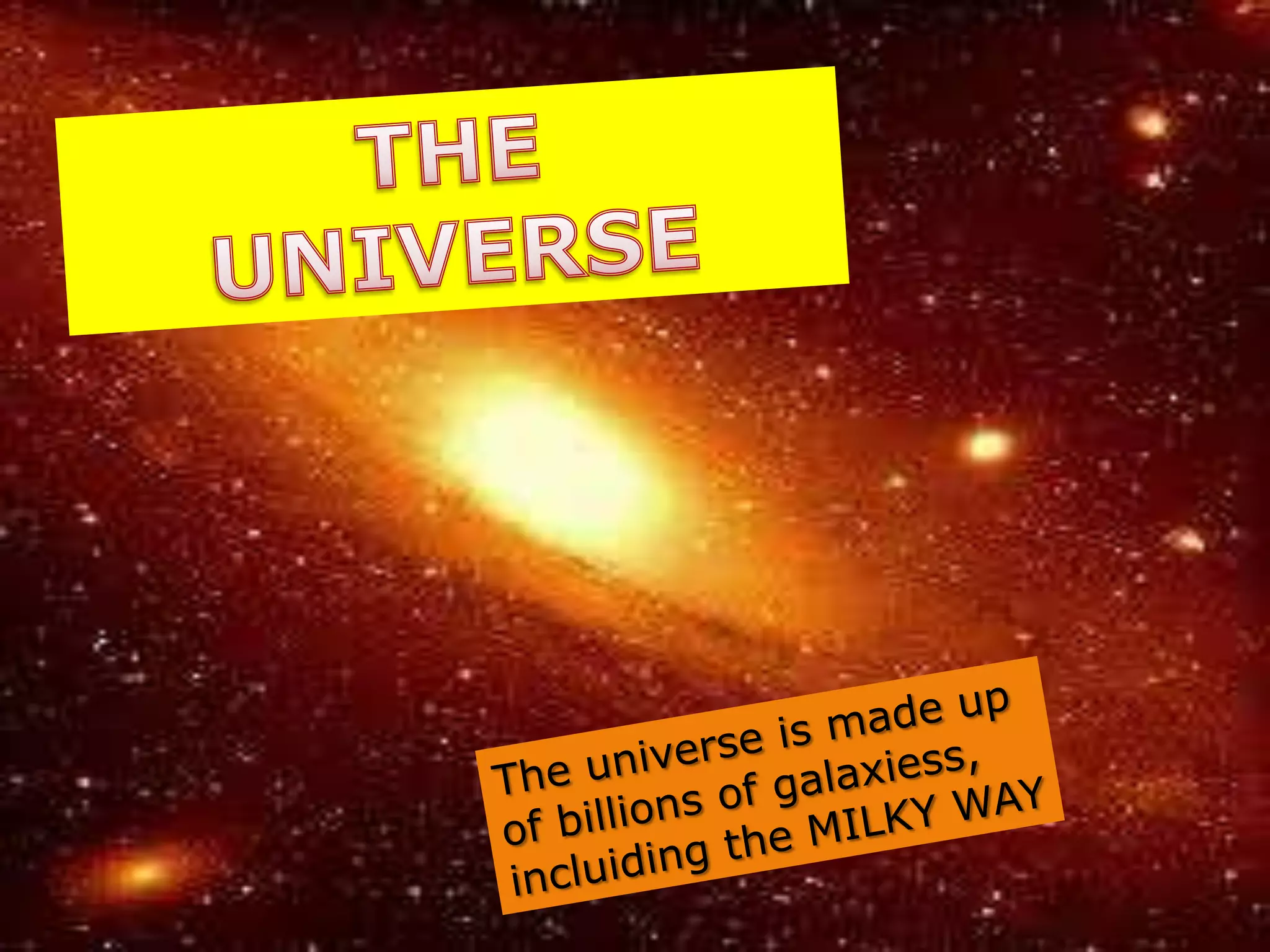 The universe | PPTX | Space and Astronomy | Science