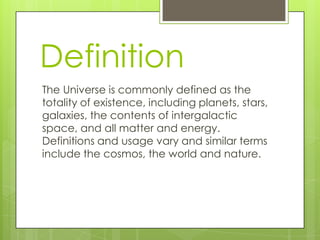 The universe | PPT