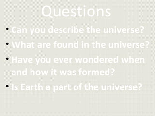 The universe | PPT