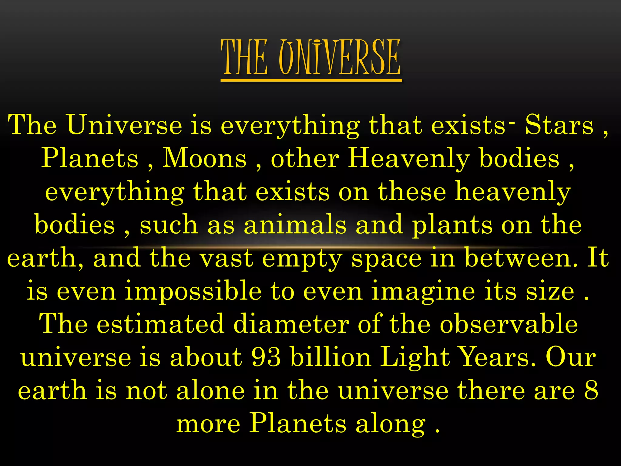 The Universe | PPTX
