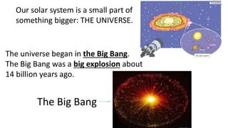 The universe 3ºprimary | PPT