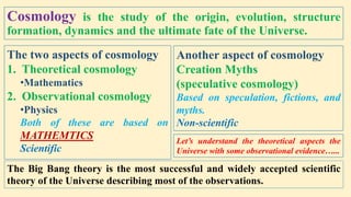 The universe & mathematical cosmology | PPTX