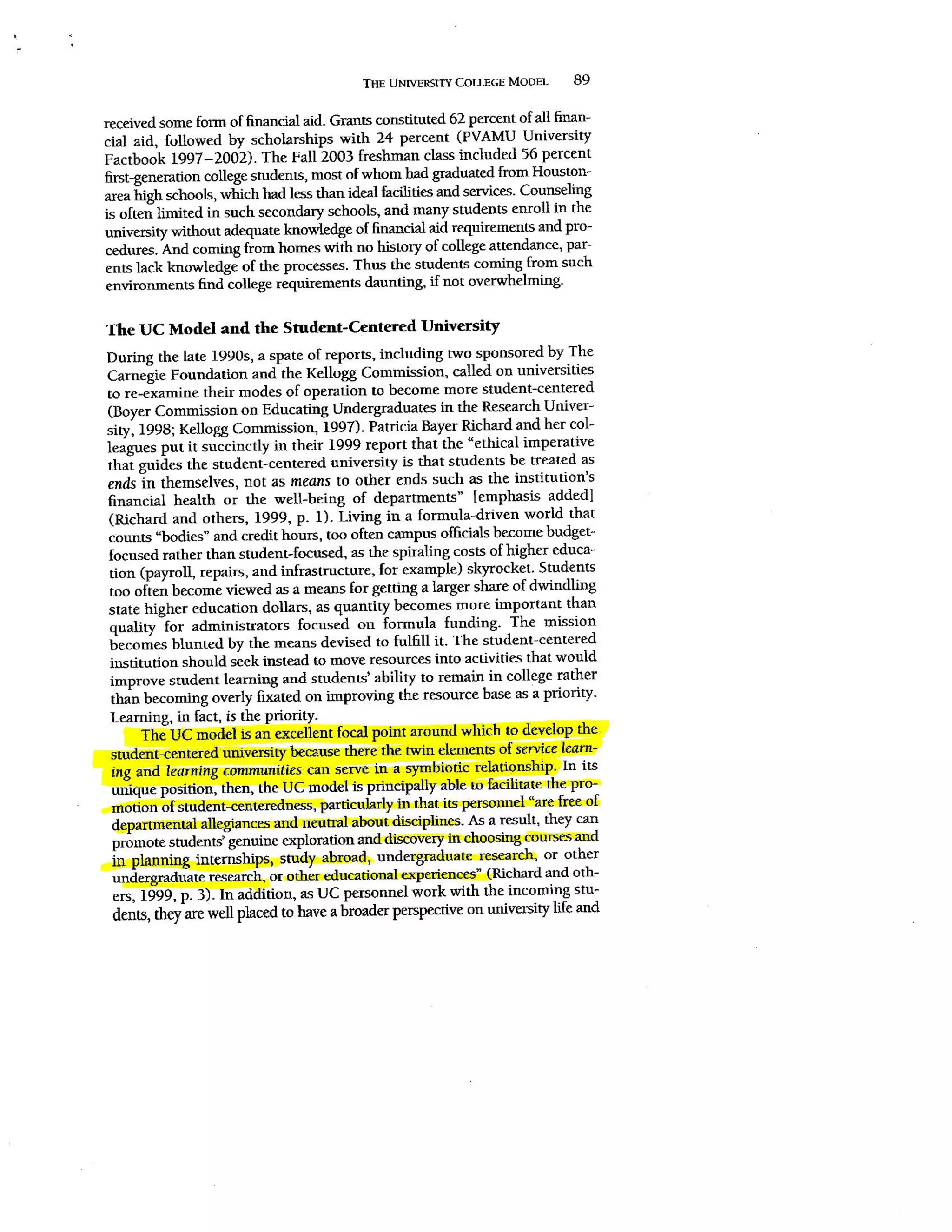 The University College Model | PDF