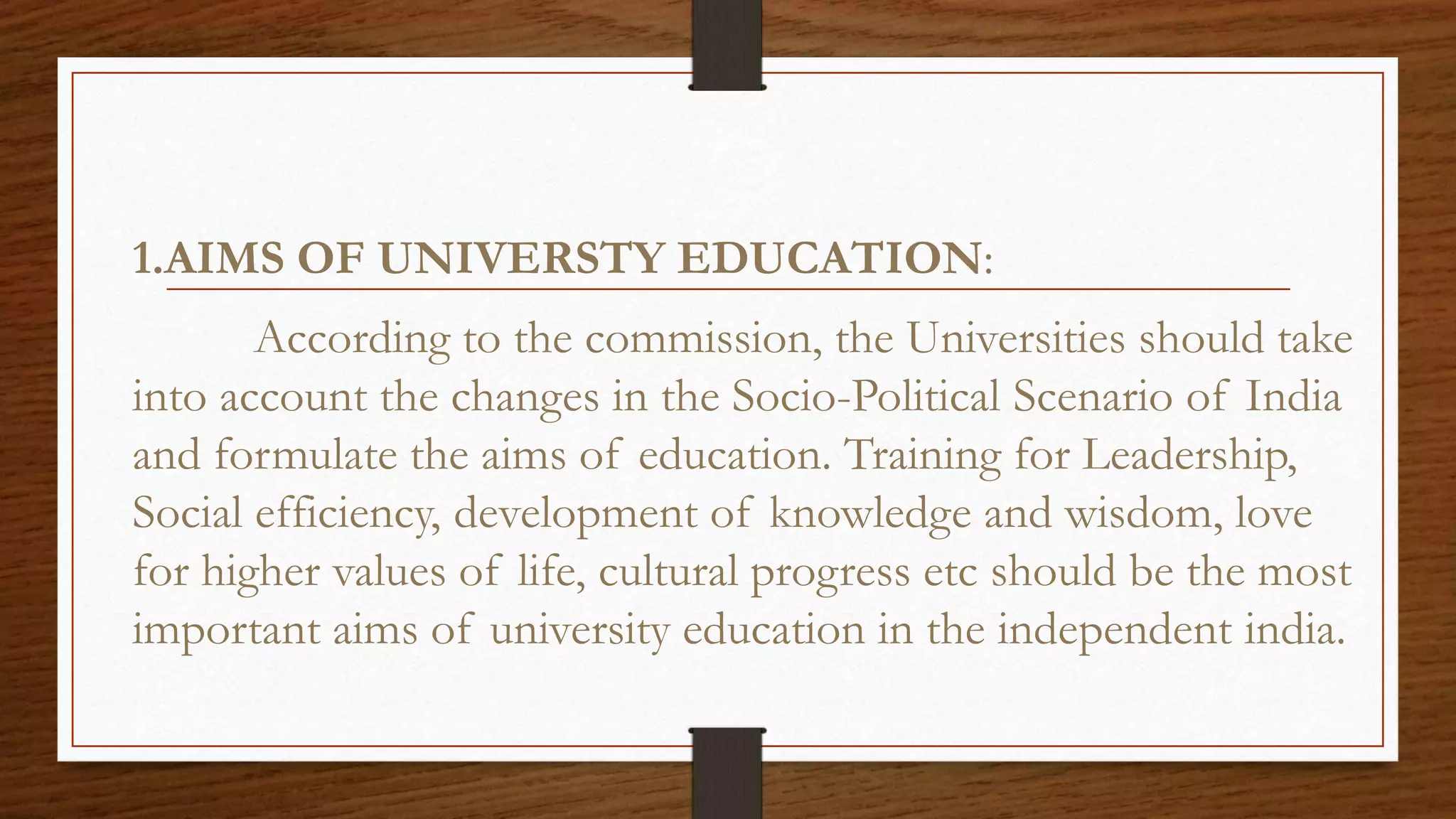 The university education commission (1948 49) | PPTX