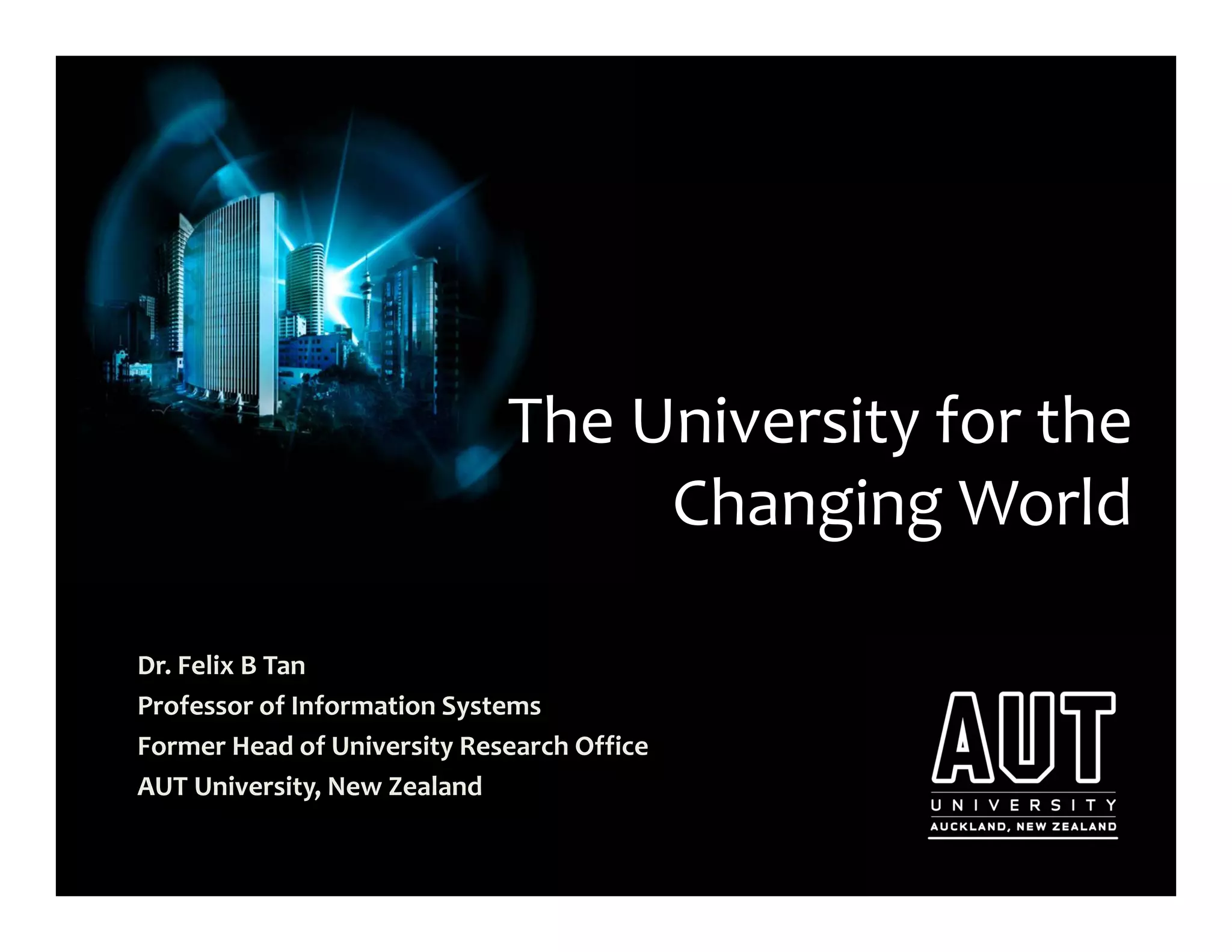 The university for the changing world felix tan | PDF