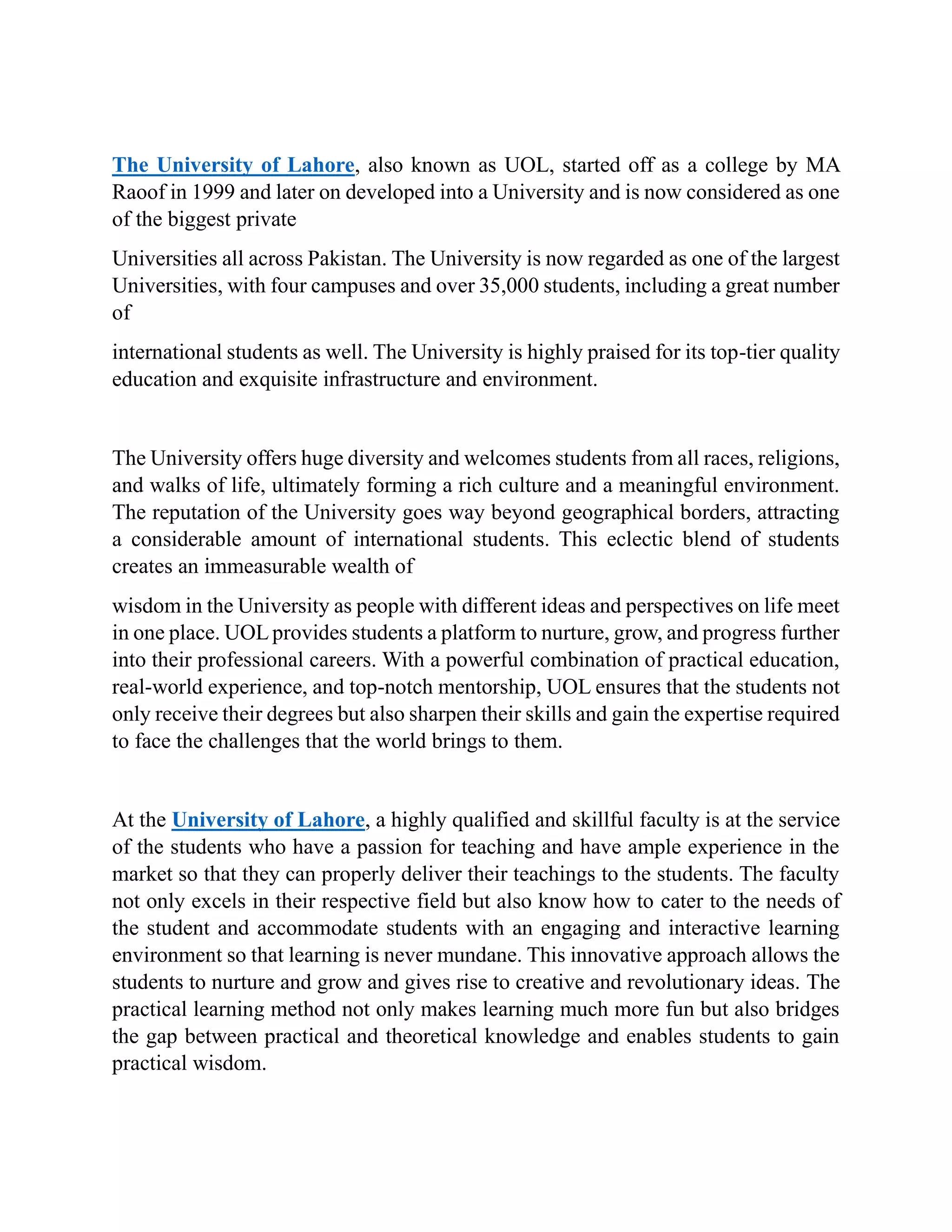 University of Lahore | PDF