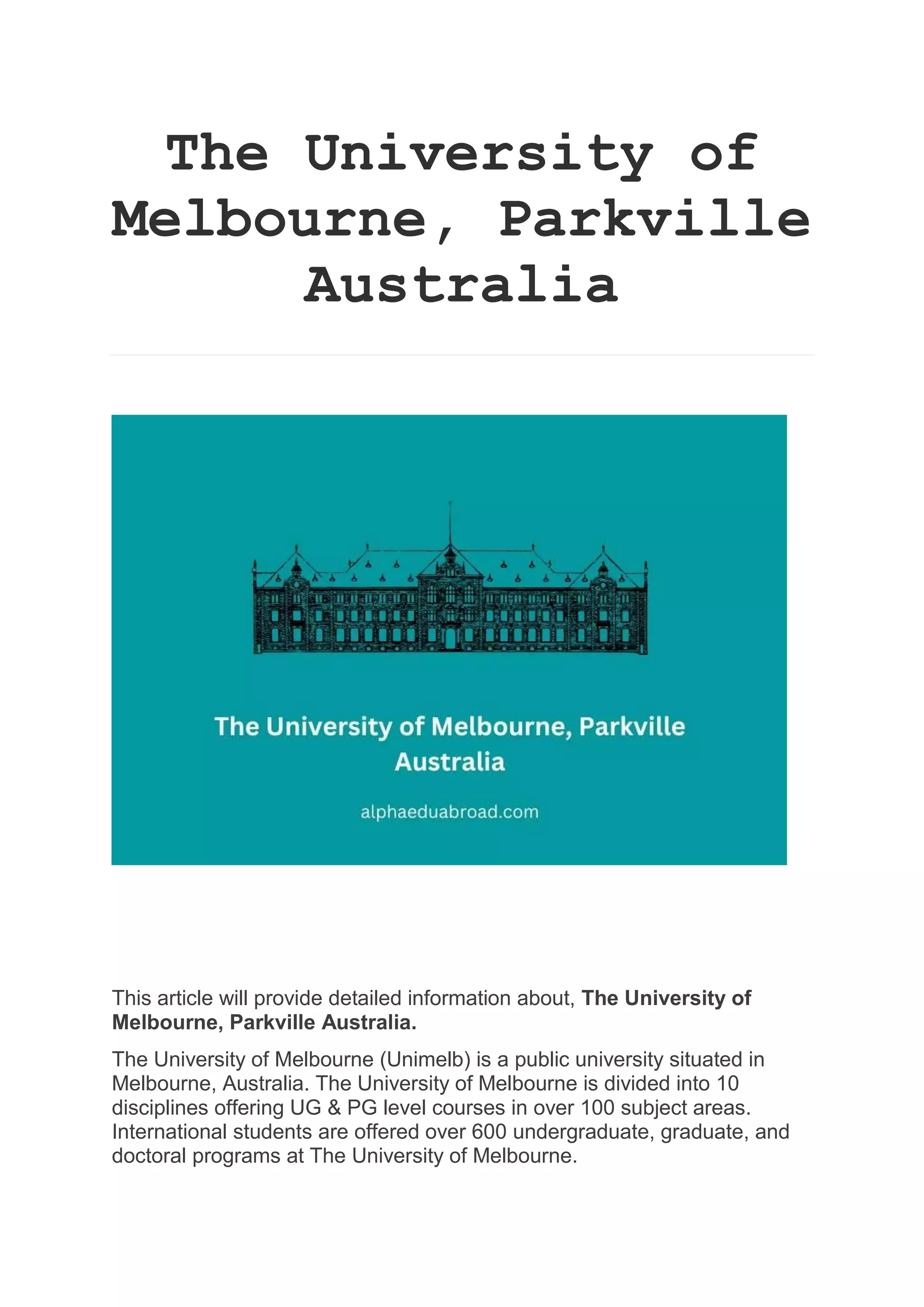 The University of Melbourne.docx