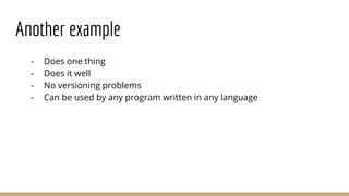The UNIX philosophy | PPT