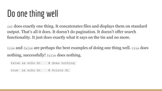 The UNIX philosophy | PPT