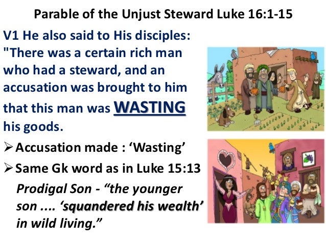 The Unjust Steward Luke 16 1 15