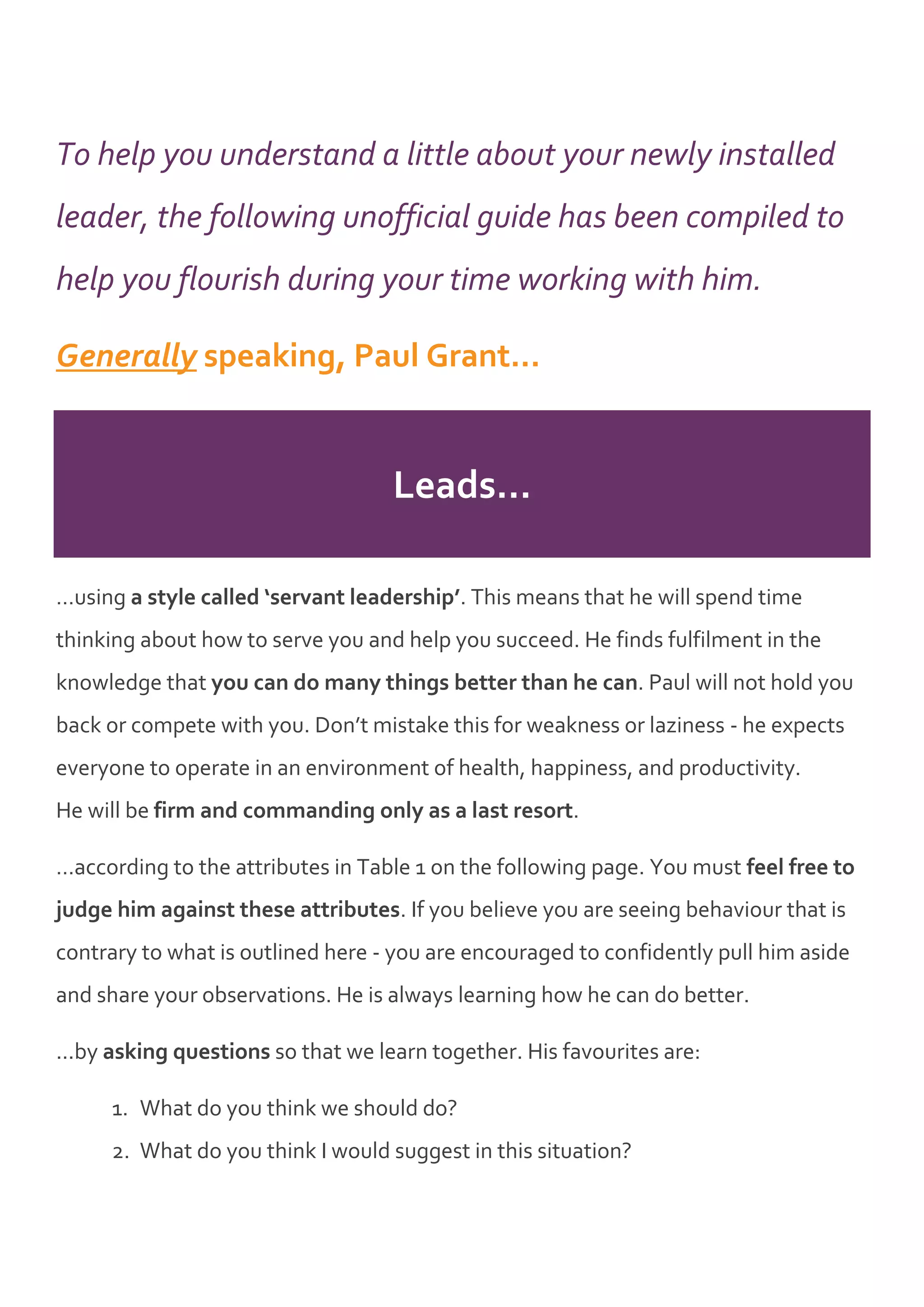 The Unofficial Guide to Paul Grant | PDF