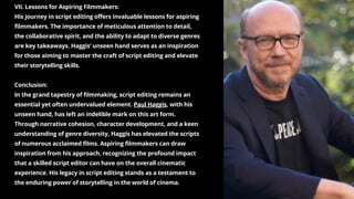 The Unseen Hand Paul Haggis’ Influence on Script Editing | PPT