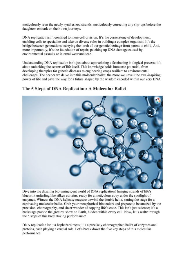 What is DNA Replication? 5 Steps and 4 Functions | The Lifesciences ...