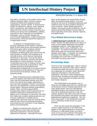 The UN's Role in Global Governance | PDF