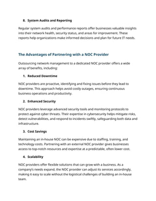 The Unsung Heroes of Seamless IT Operations with (NOC) Providers in AI ...