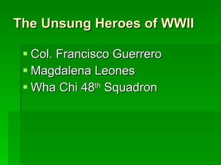 The unsung heroes of world war ii | PPT