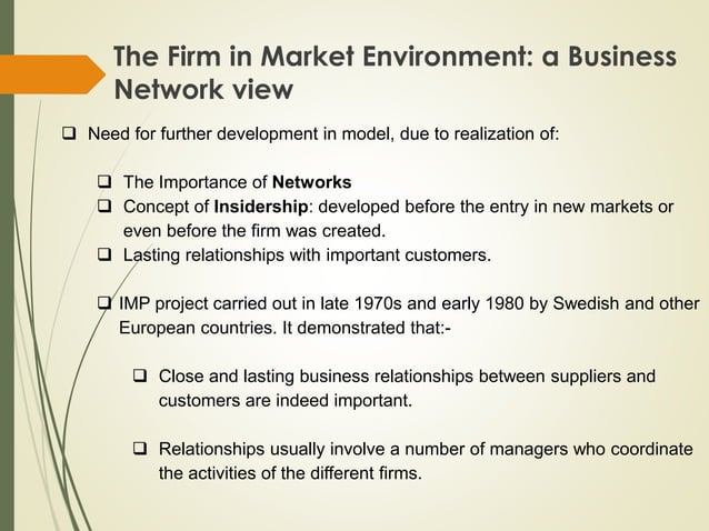 The uppsala internationalization process model revisited | PPTX