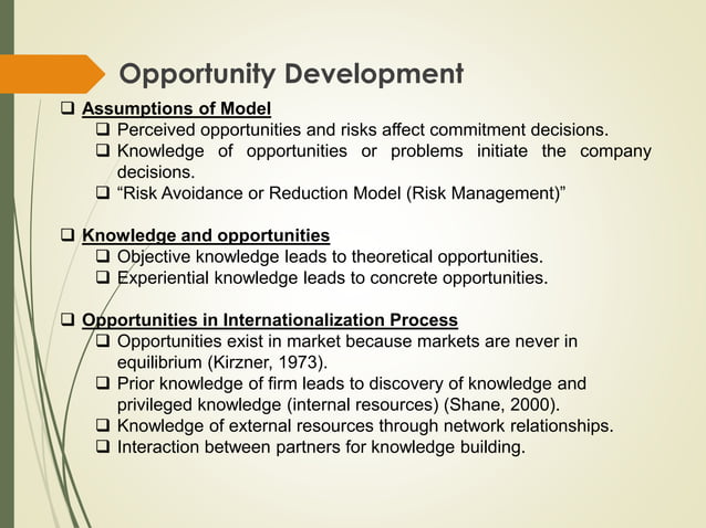 The uppsala internationalization process model revisited | PPTX