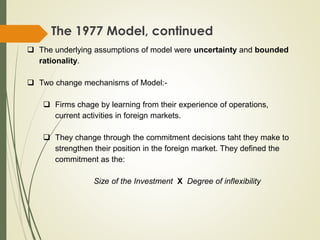 The uppsala internationalization process model revisited | PPTX