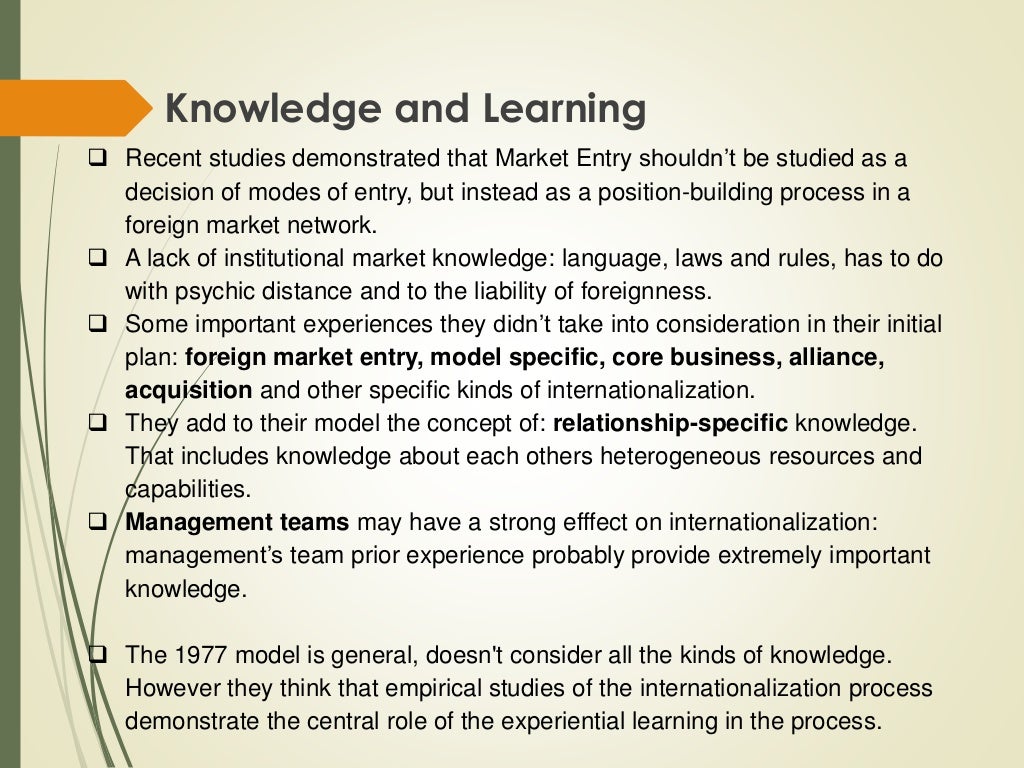 The uppsala internationalization process model revisited