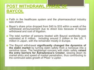 The upsurge and failure of baycol | PPTX