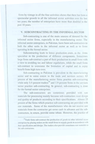 The urban informal sector of pakistan some stylized facts | PDF