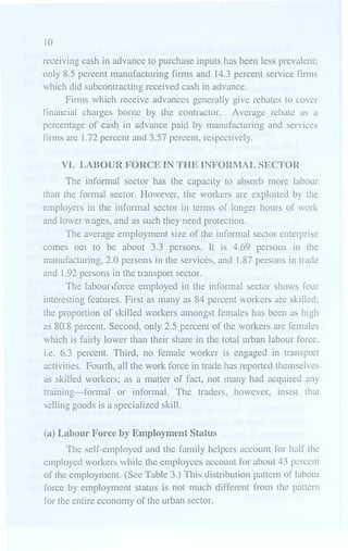 The urban informal sector of pakistan some stylized facts | PDF