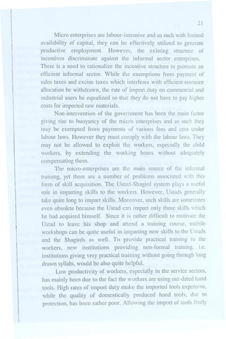 The urban informal sector of pakistan some stylized facts | PDF