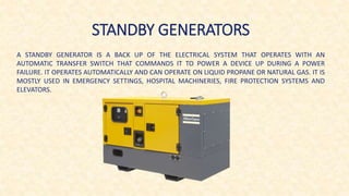 The usability and characteristics of different types of generator | PPTX