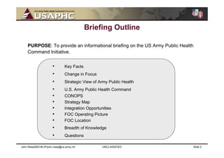 The US army public health command initiative transforming public health ...