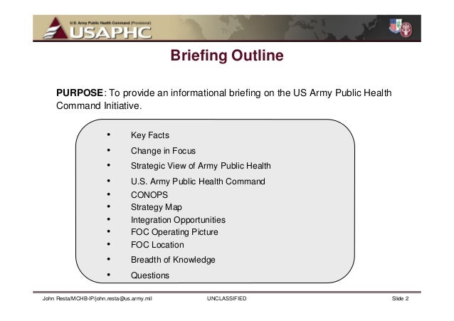 The US army public health command initiative transforming public hea…