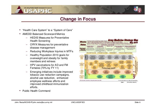 The US army public health command initiative transforming public hea…