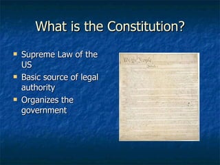 The US Constitution | PPT | Civic affairs | Politics