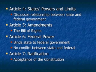 The US Constitution | PPT | Civic affairs | Politics