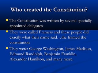 The us constitution power point | PPT | Civic affairs | Politics
