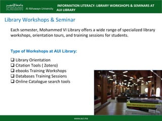 The Use and Impact of Library E-resources at Al Akhawayn University in ...