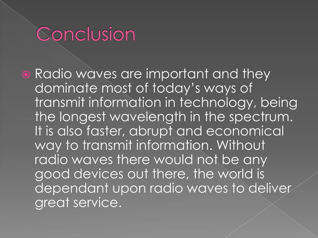 The use and importance of radio waves | PPTX