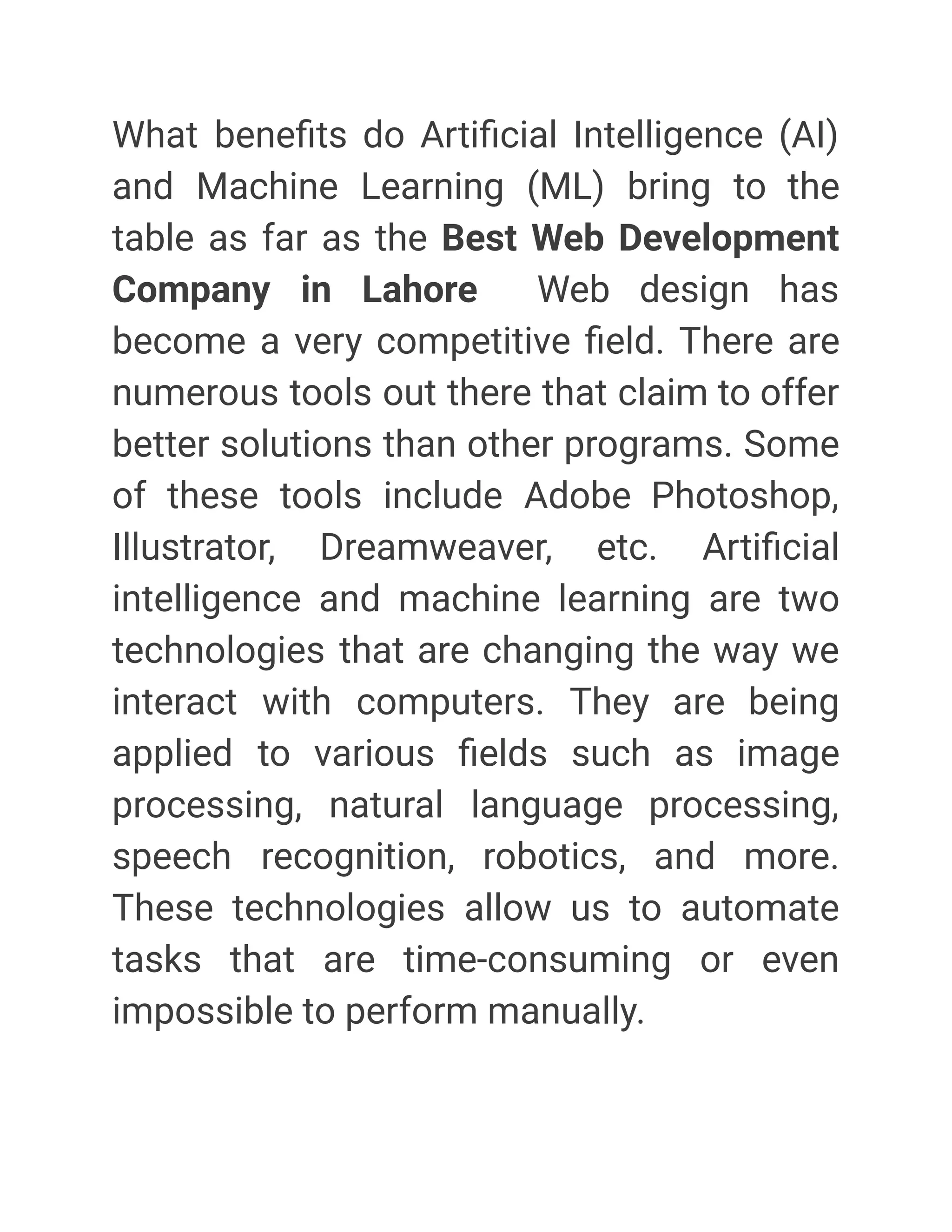 The Use Artificial Intelligence Machine Learning Web Development.pdf