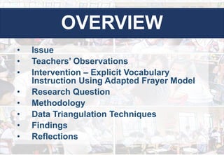 The use of adapted frayer model in developing vocabualary knowldge | PPTX