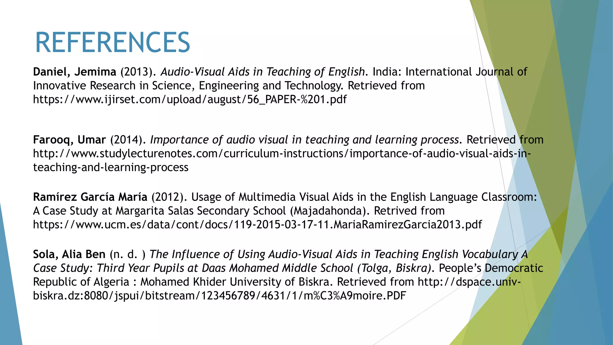 The use of audio visual aids | PPTX