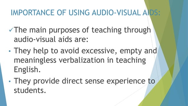 The use of audio visual aids | PPTX | Education