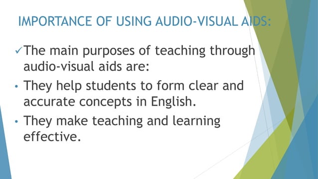 The use of audio visual aids | PPTX | Education