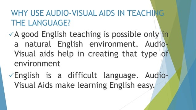 The use of audio visual aids | PPTX | Education