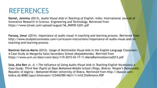 The use of audio visual aids | PPTX