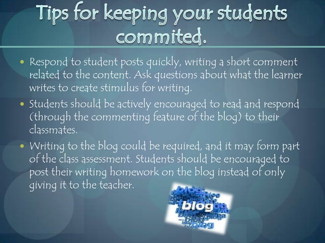 The use of blogs for english teaching1 | PPT