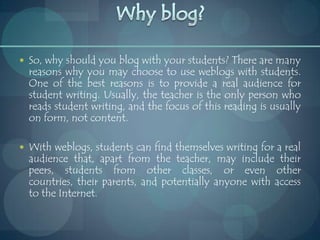 The use of blogs for english teaching1 | PPT