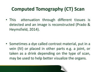 The use of computed tomography (CT) scan presentation | PPTX