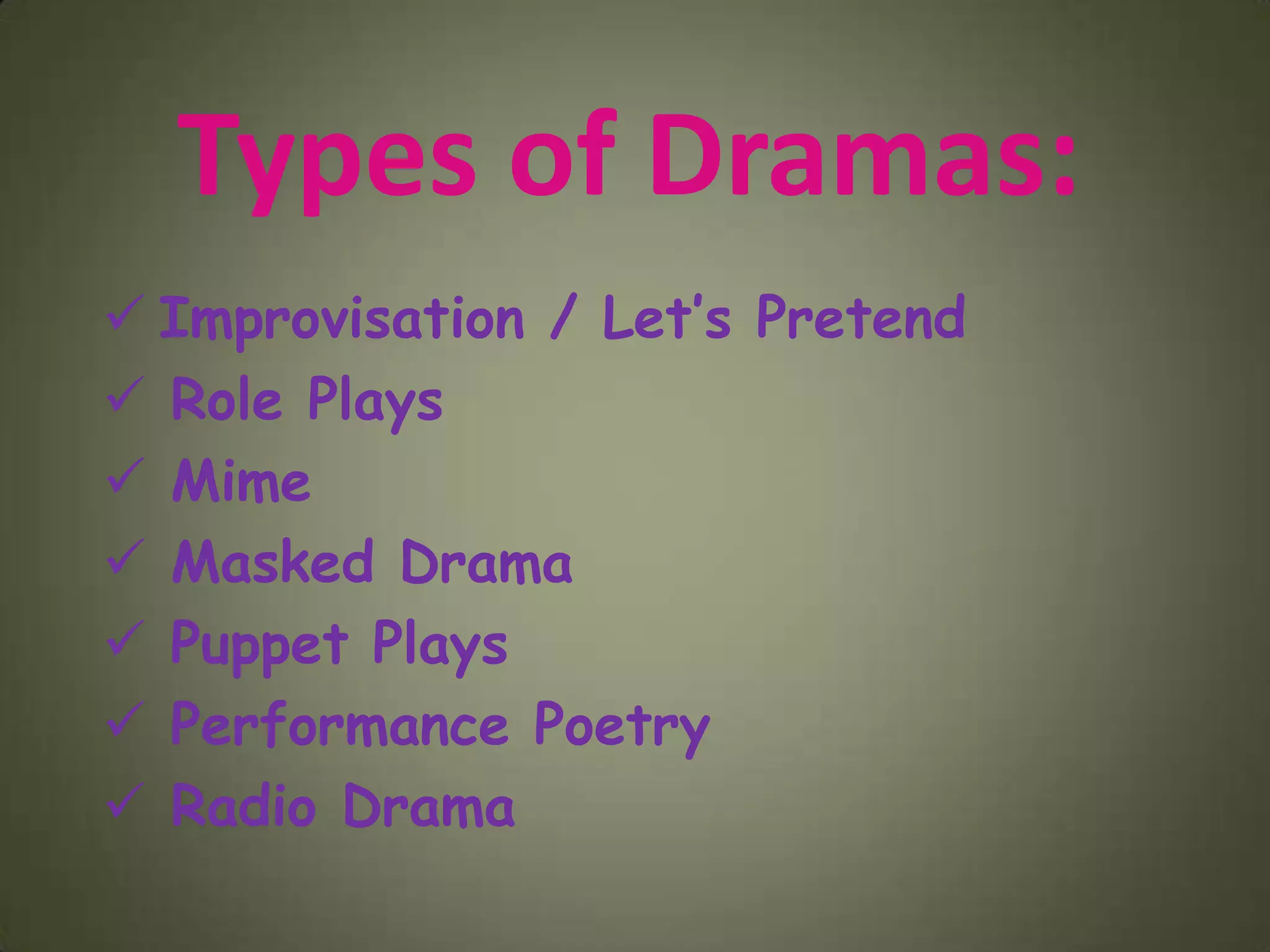 The use of drama in the classroom | PPTX